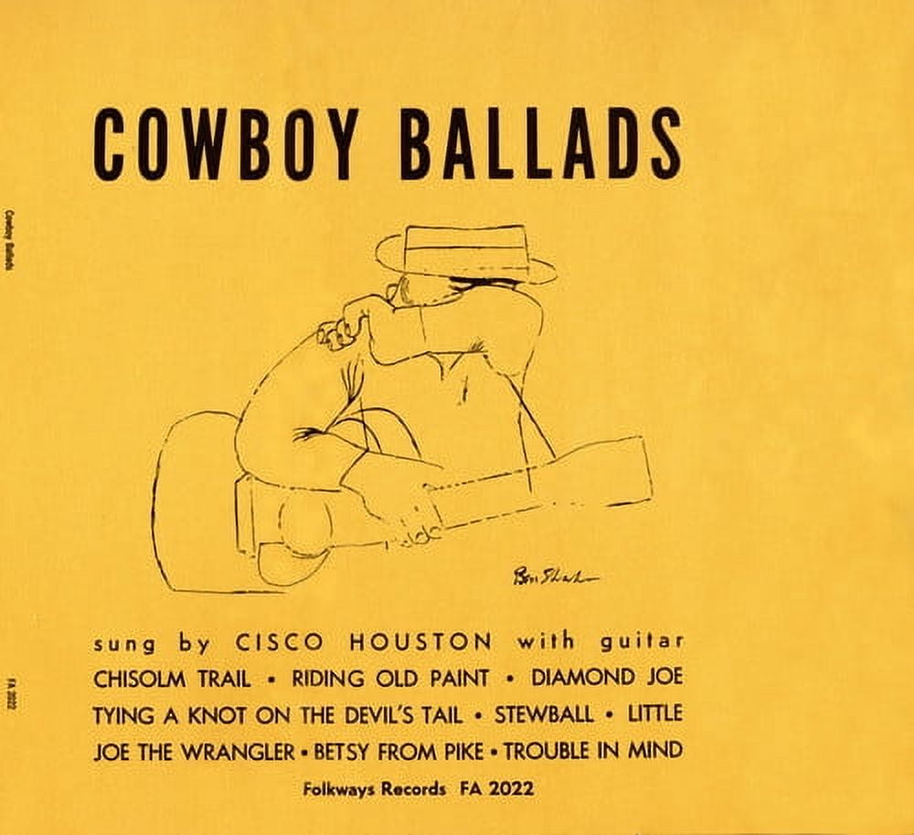 Cisco Houston - Cowboy Ballads - Music & Performance - CD - Walmart.com