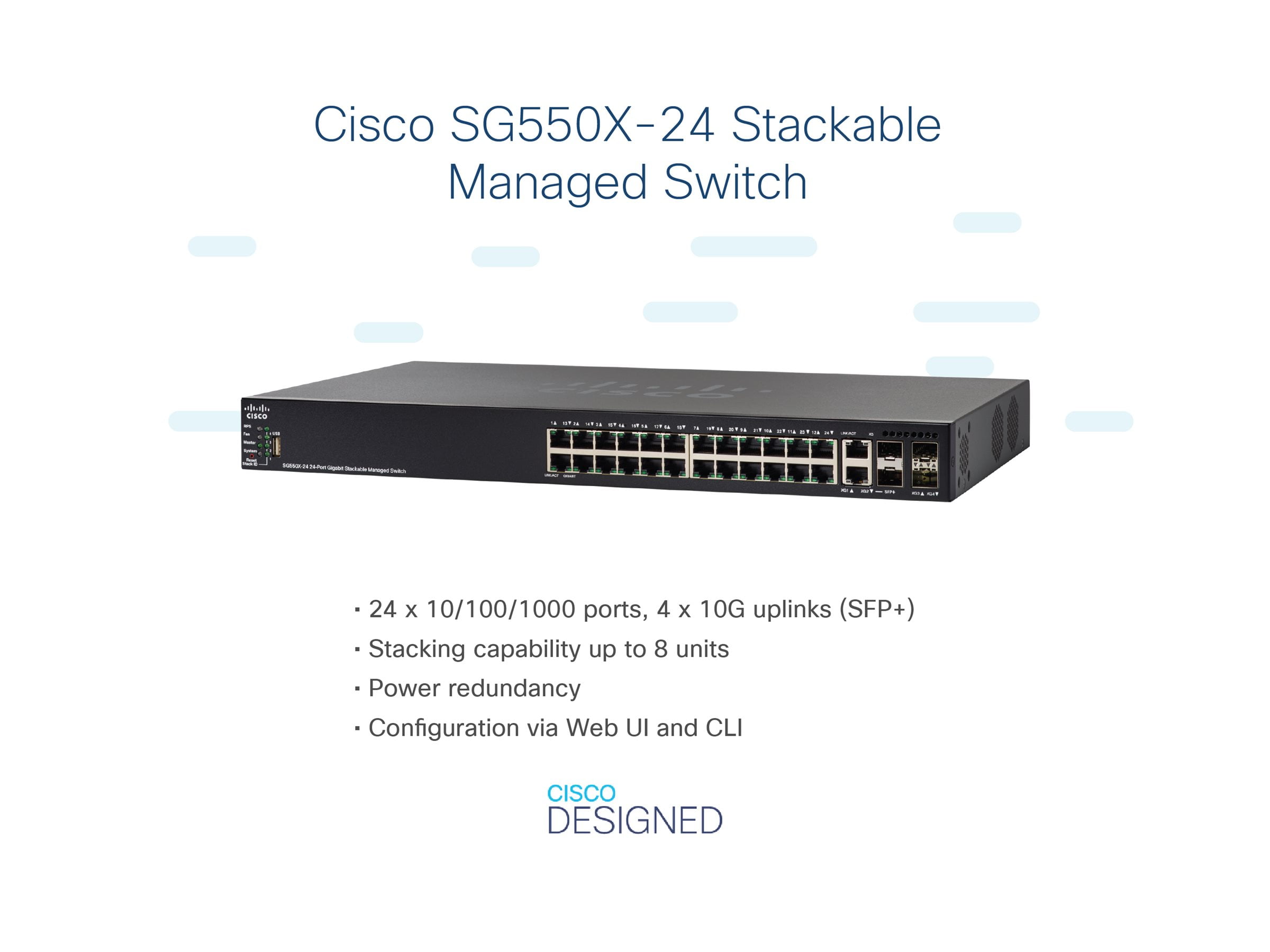 Cisco SG550X-24 Layer 3 Switch - Walmart.com