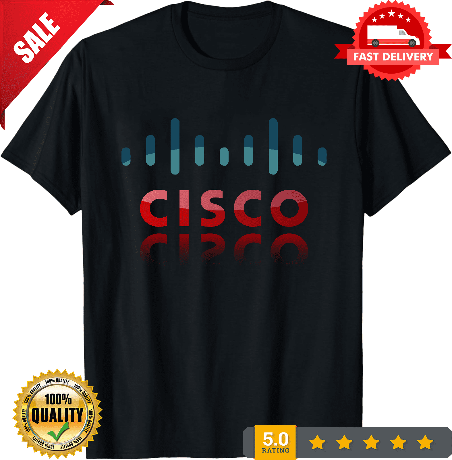 Cisco System Men's Black T-Shirt, ULTRA LIMITED-TH75461 - Walmart.com