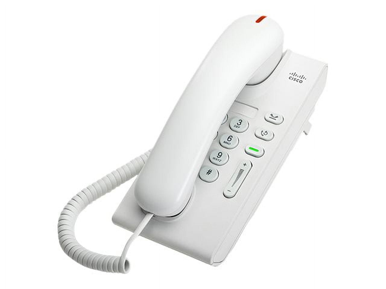 Cisco Unified IP Phone 6901 Slimline - VoIP phone - SCCP - arctic white ...