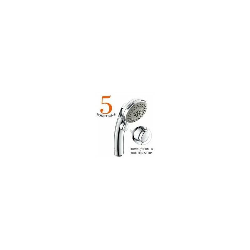Cisea Chrome Plated Shower Head With Stop Button, Manual Shower, 5 ...