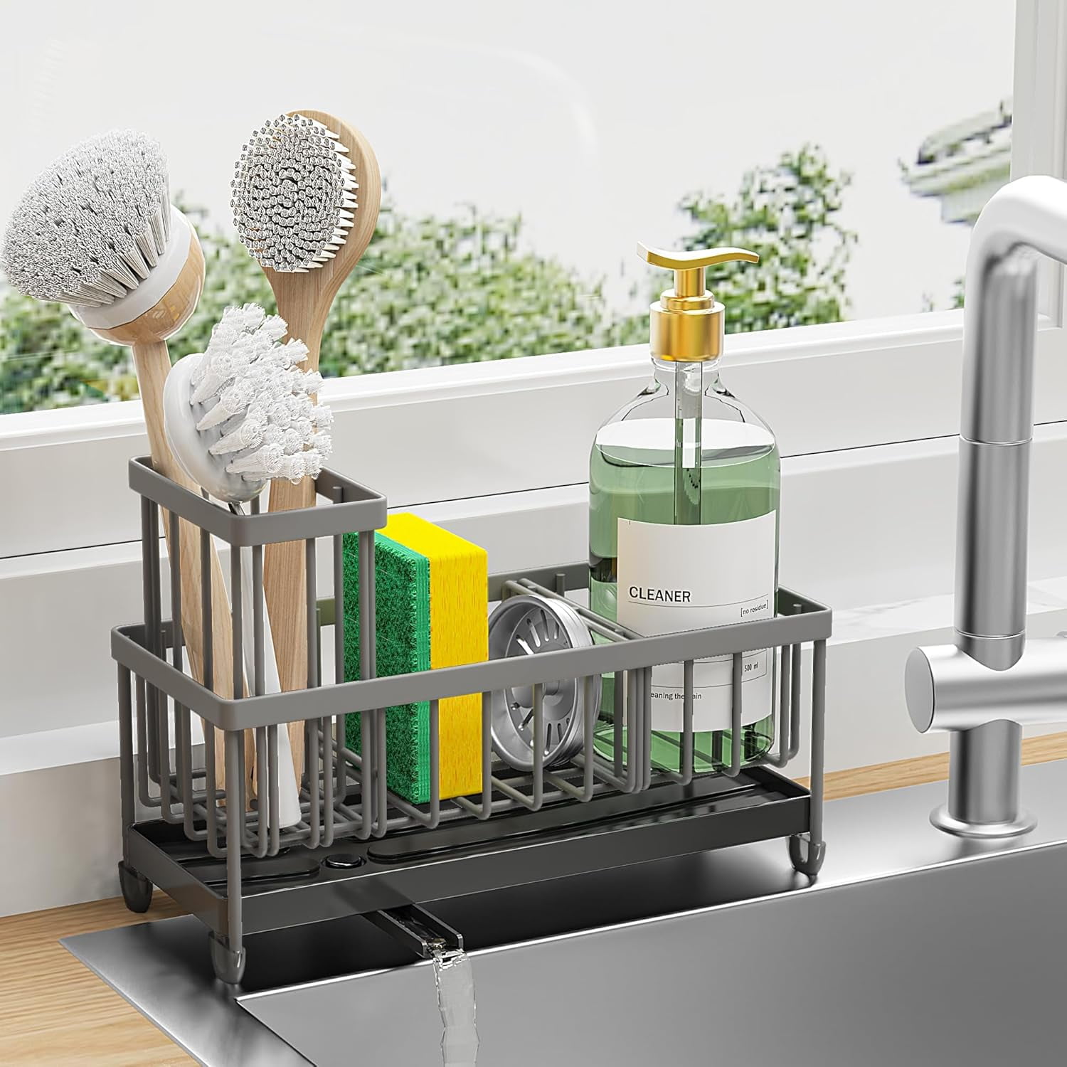 Cisily Sink Caddy, Charcoal Gray - Walmart.com