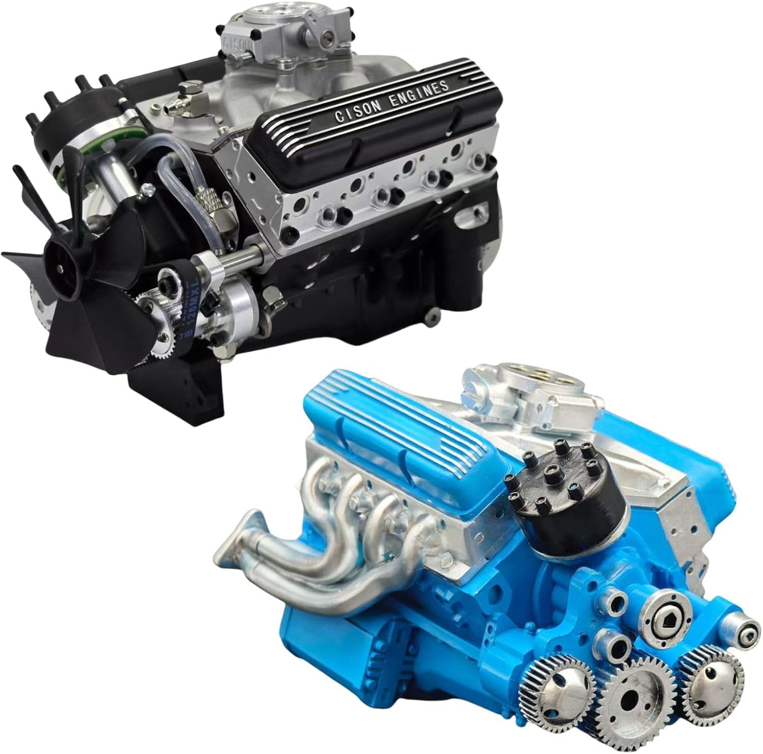 Cison V8 Engine Kit, Asoline Ohv V8 Small-Block Engine Model Kits, Mini ...
