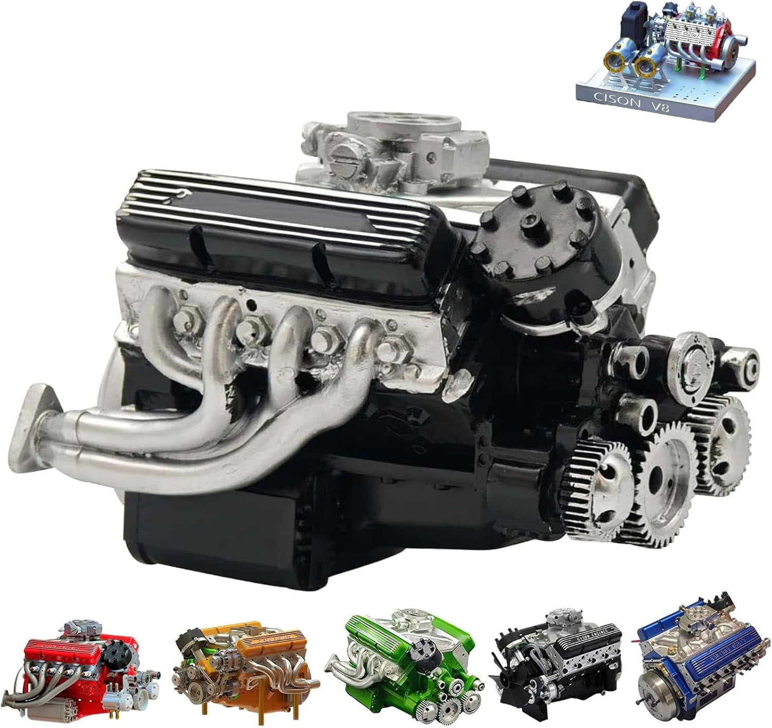 Cison V8 Engine Kit Gas,89%-Gasoline Ohv V8 Small-Block Engine Model ...