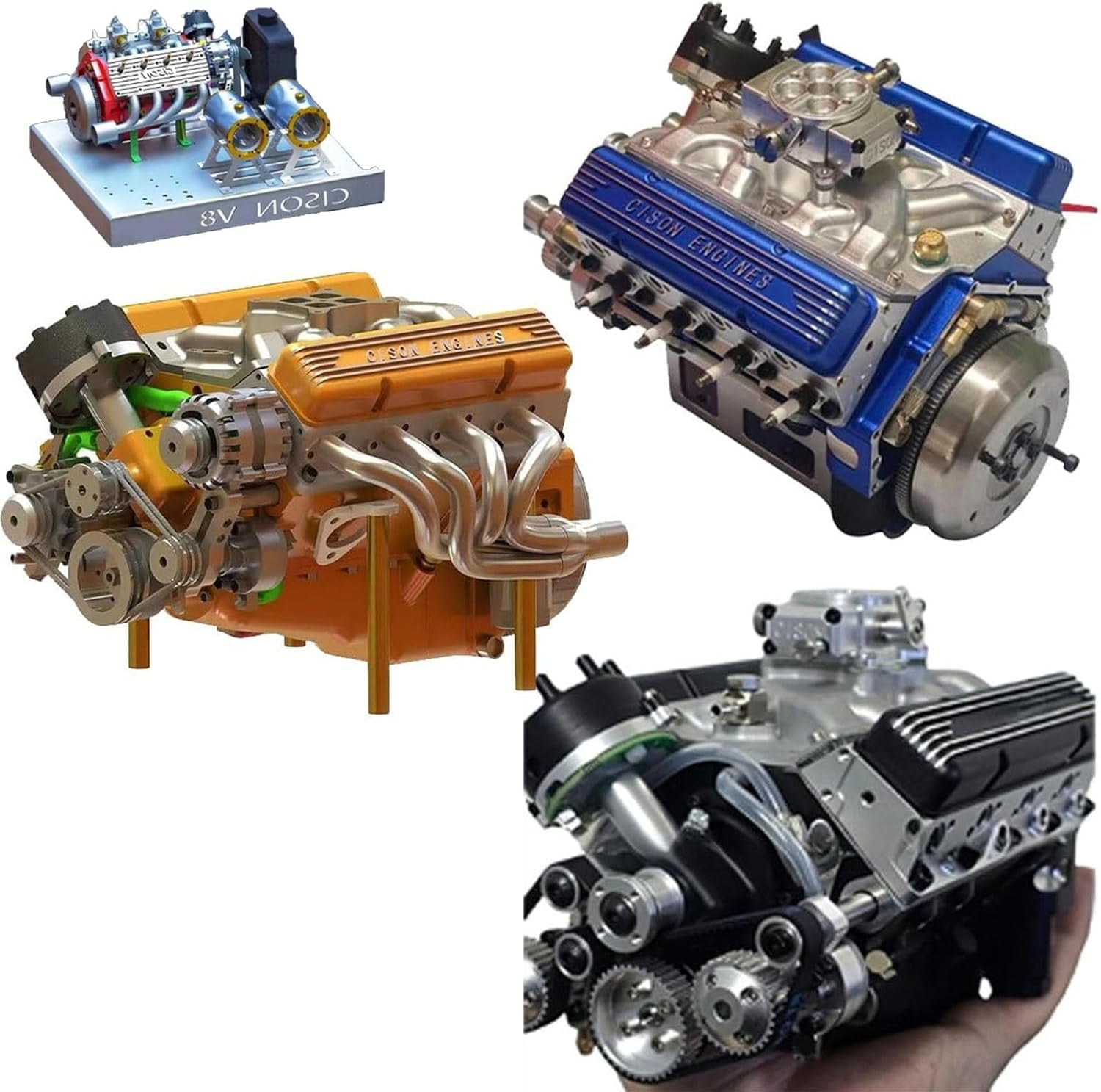 Cison V8 Engine Kit Gas,89%-Gasoline Ohv V8 Small-Block Engine Model ...