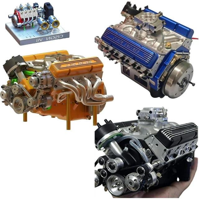 Cison V8 Engine Kit Gas,89%-Gasoline Ohv V8 Small-Block Engine Model ...