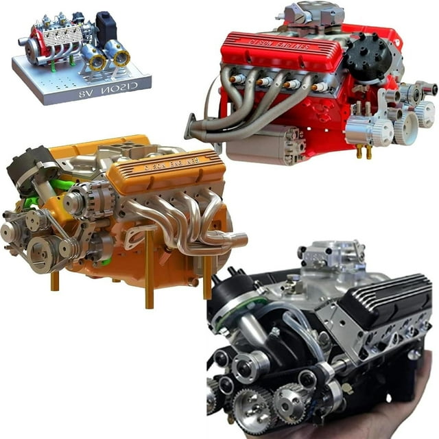Cison V8 Engine Kit Gas,89%-Gasoline Ohv V8 Small-Block Engine Model ...