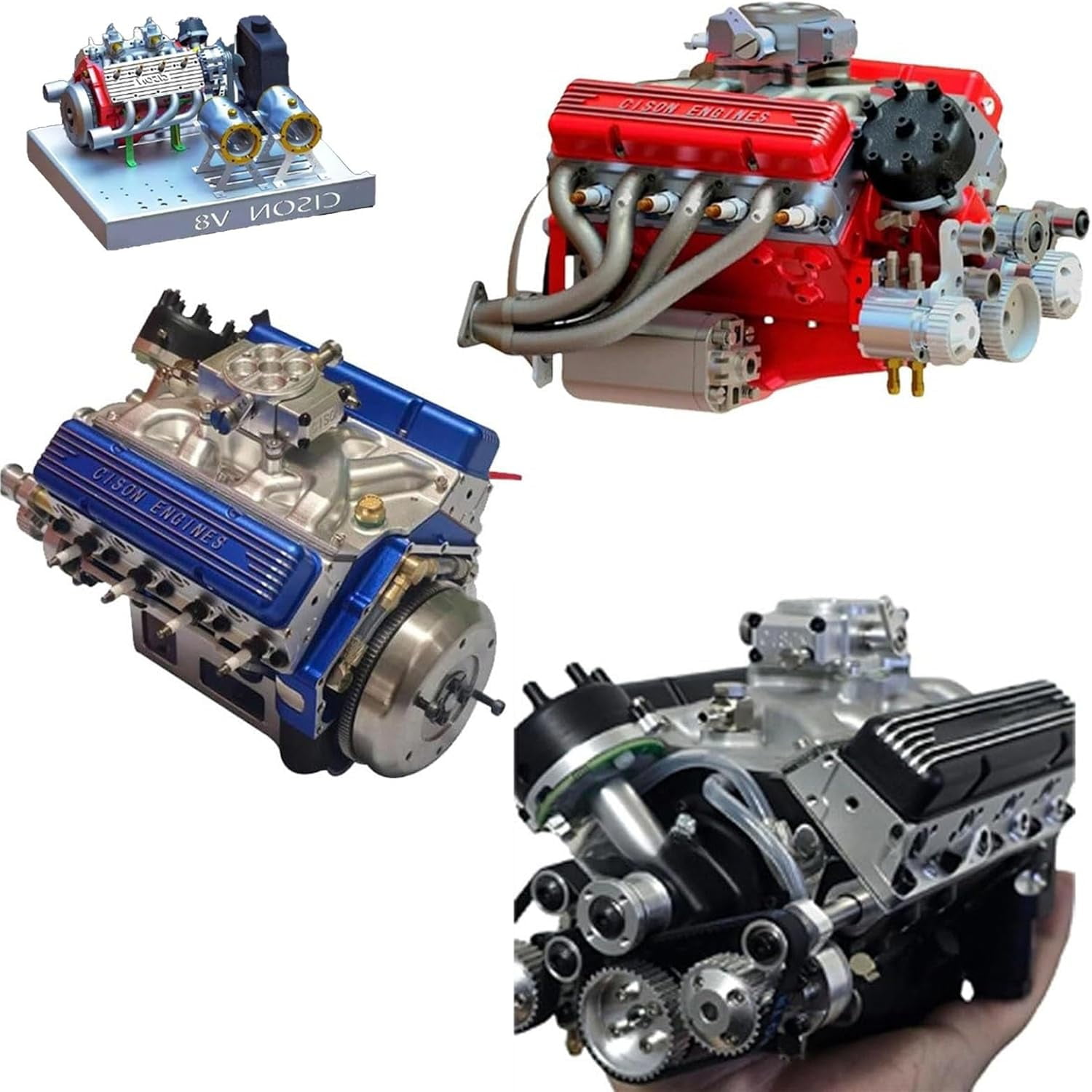 Cison V8 Engine Kit Gas,89%-Gasoline Ohv V8 Small-Block Engine Model ...