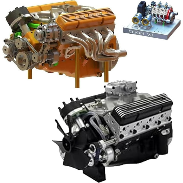 Cison V8 Engine Kit Gas, Gasoline Ohv V8 Small-Block Engine Model Kits ...