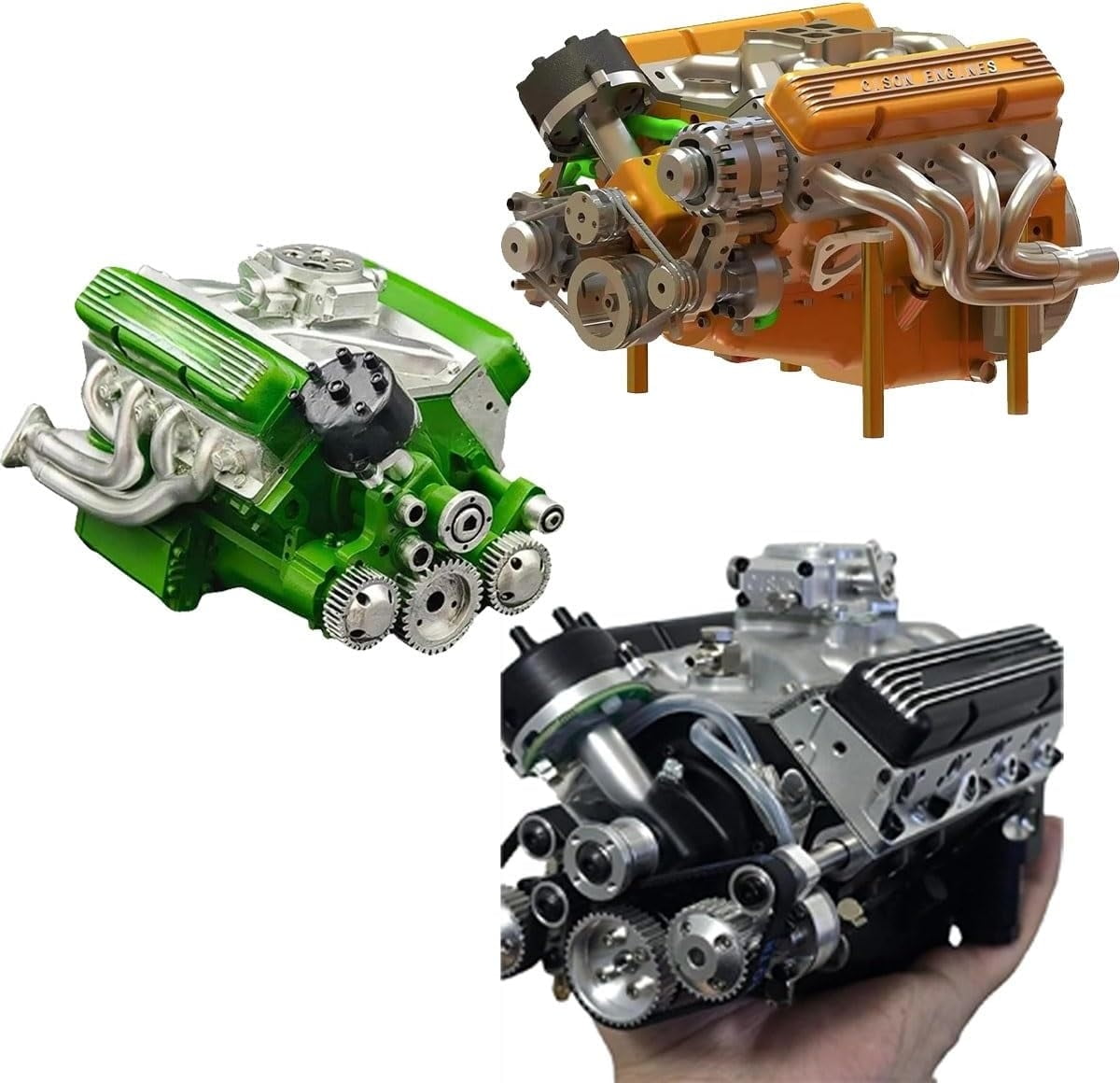 Cison V8 Engine Kit Gas - Gasoline Ohv V8 Small-Block Engine Model Kits ...