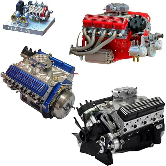 Cison V8 Engine Kit Gas, Gasoline Ohv V8 Small-Block Engine Model Kits ...
