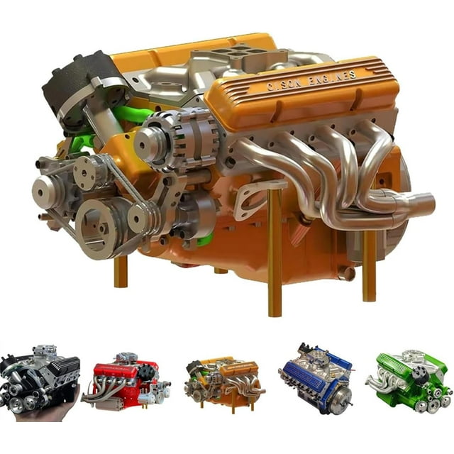Cison V8 Engine Kit Gas - Gasoline Ohv V8 Small-Block Engine Model Kits ...