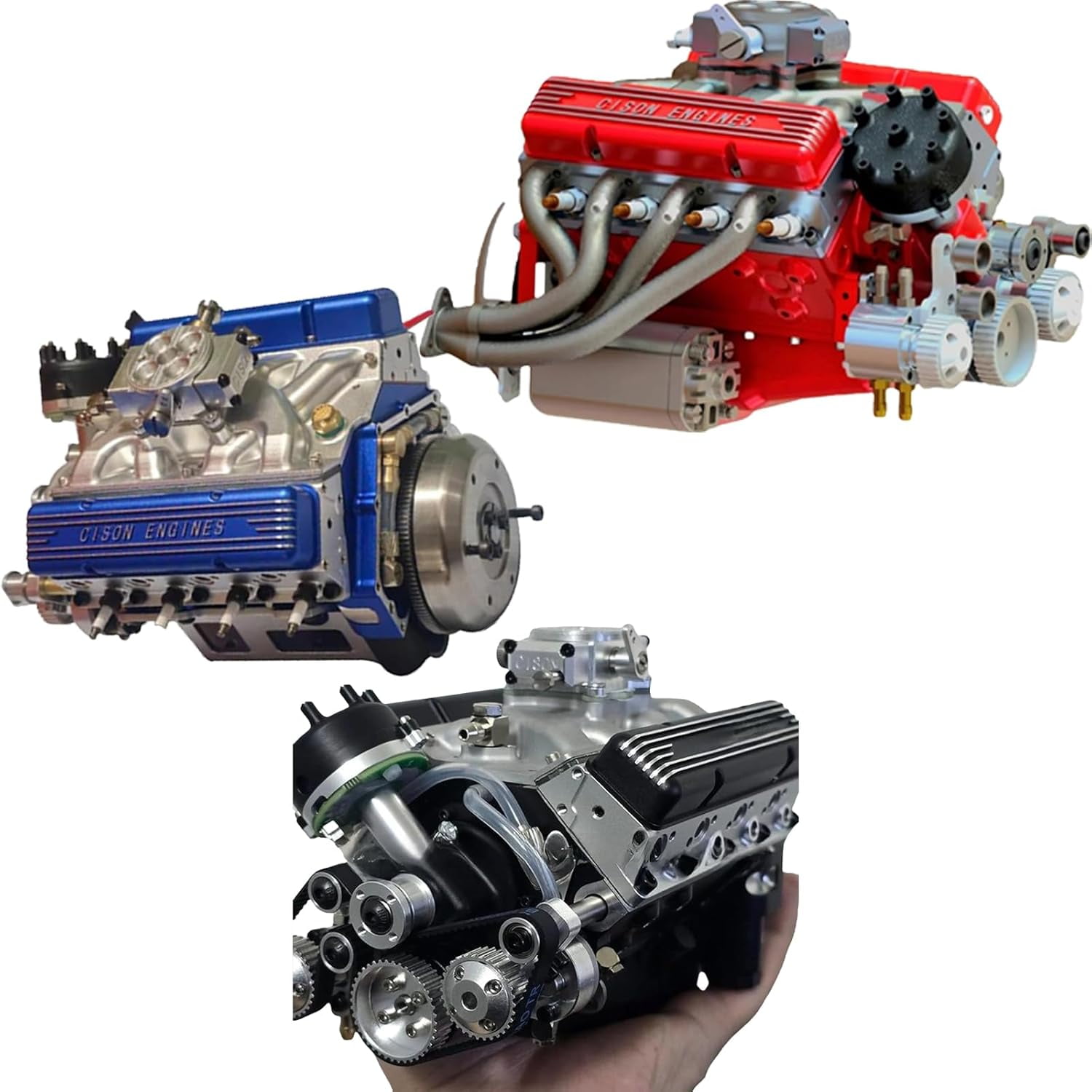 Cison V8 Engine Kit Gas - Gasoline Ohv V8 Small-Block Engine Model Kits ...