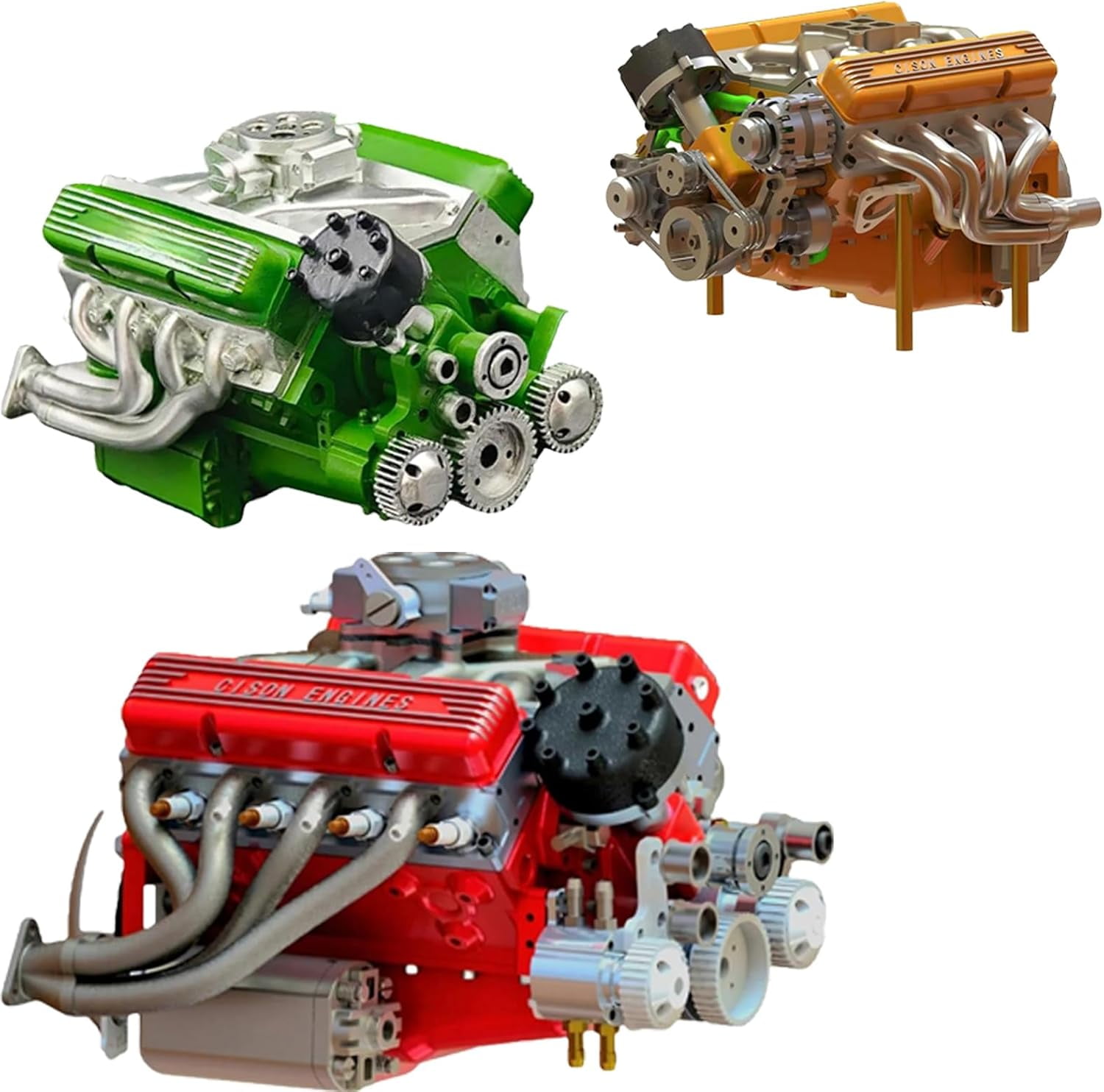 Cison V8 Engine Kit Gas - Gasoline Ohv V8 Small-Block Engine Model Kits ...