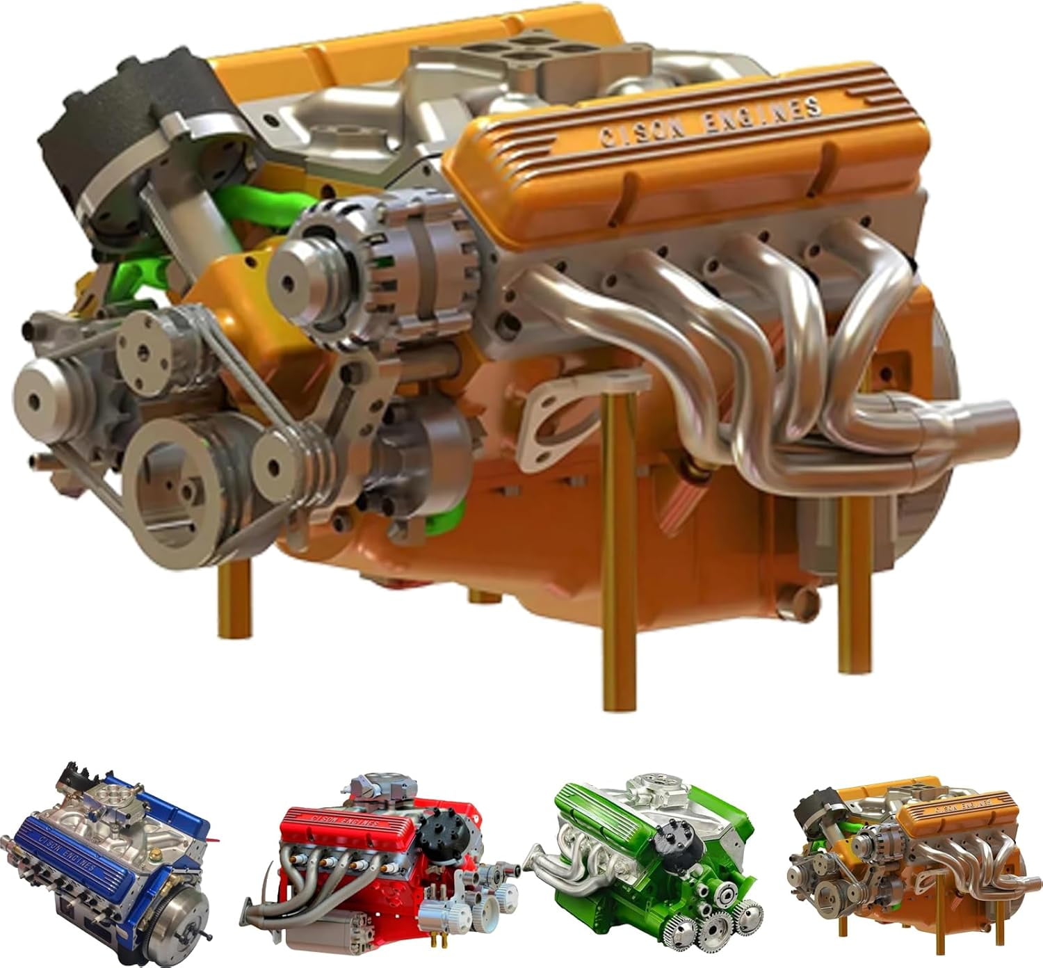 Cison V8 Engine Kit Gas Models - Gasoline Ohv V8 Small-Block Engine ...