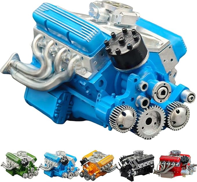 Cison V8 Engine Model Kit - Gasoline Overhead V8 Small-Block Engine ...