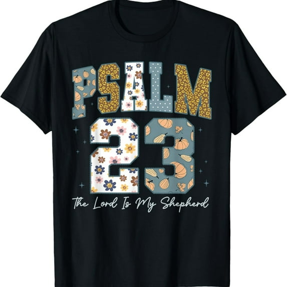 Cistian Psalm 23 Retro The Lord is My Shepherd Bible Verse T-Shirt ...