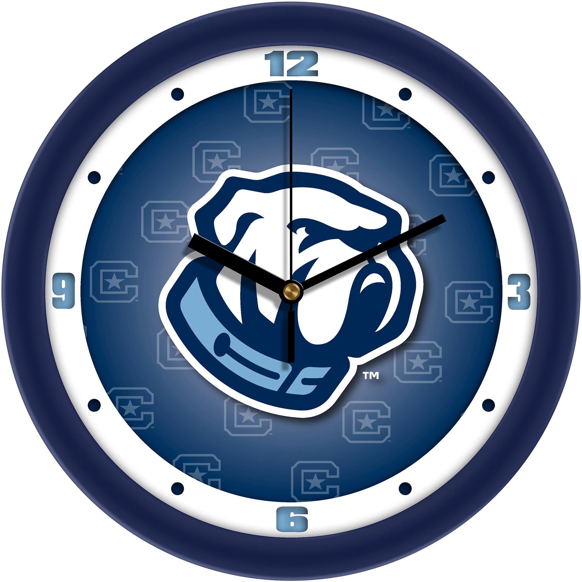 Citadel Bulldogs 11.5'' Suntime Premium Glass Face Dimension Wall Clock ...