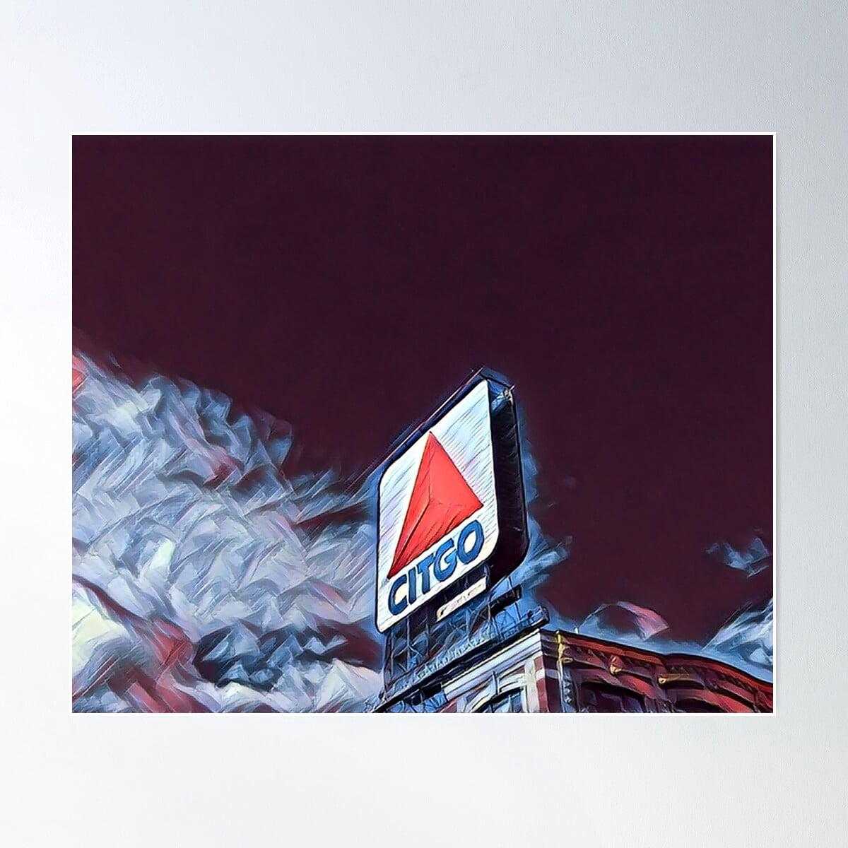 Citgo Sign Boston Poster Wall Art, Modern Wall Decor For Living Room ...