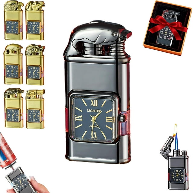 Cithwa Windproof Dual-Flame Vintage Watch Lighter, 2025 New Luxurious ...