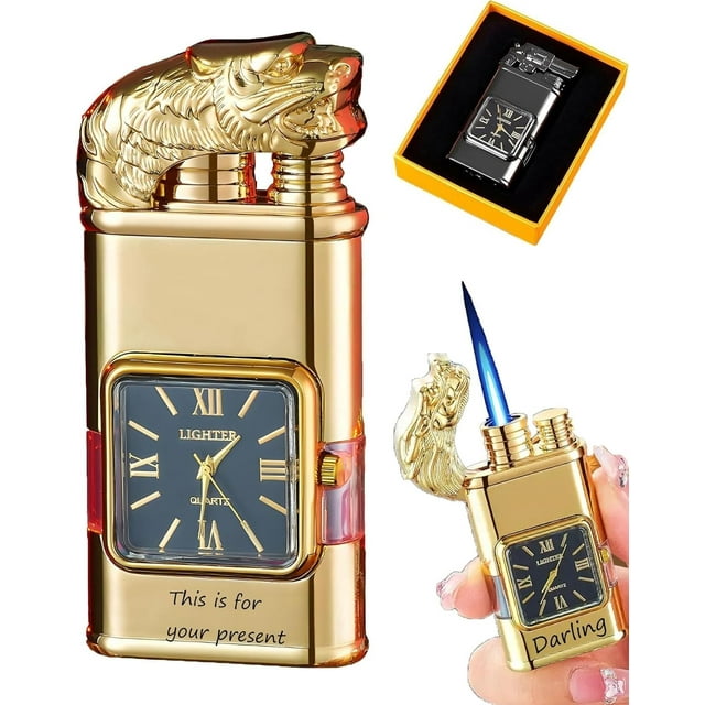 Cithway Windproof Dual-Flame Vintage Watch Lighter, 2025 New ...