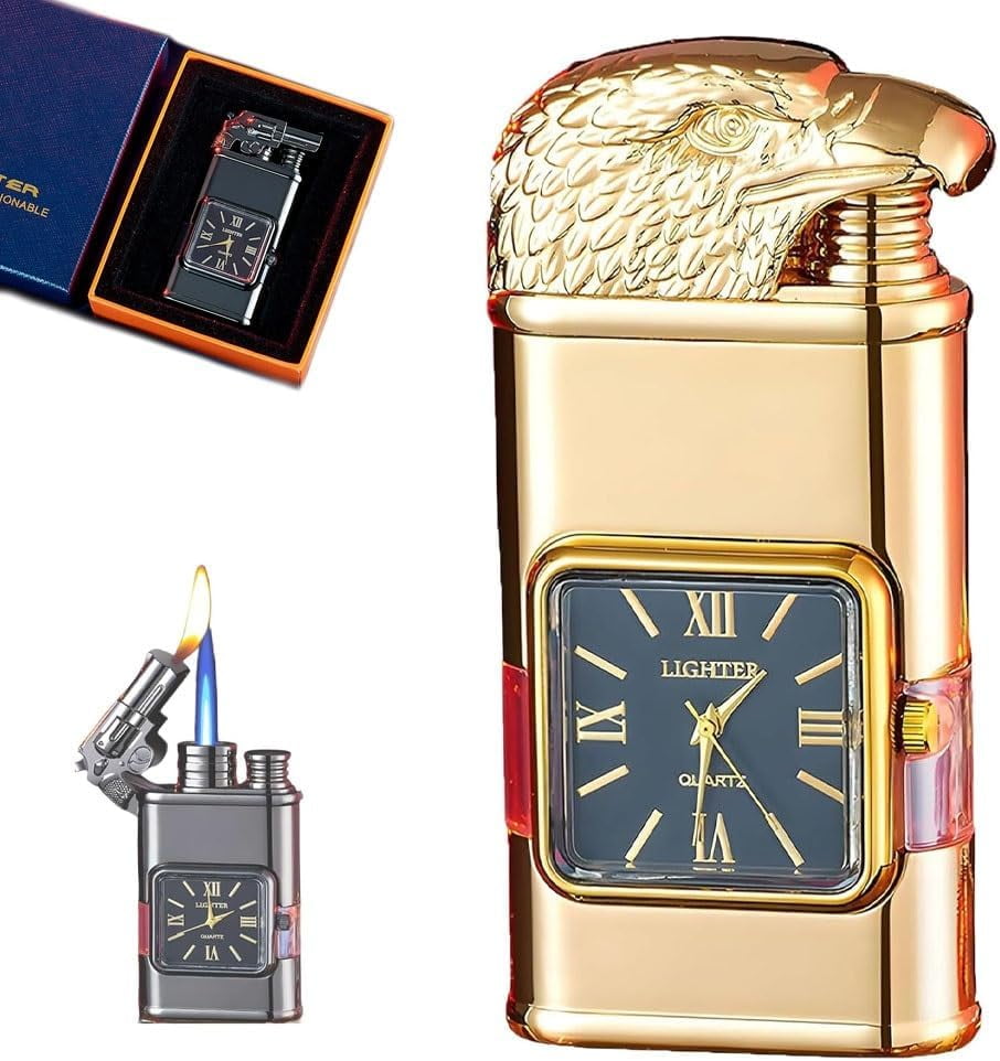 Cithway Windproof Dual-Flame Vintage Watch Lighter, Dual Flame Watch ...