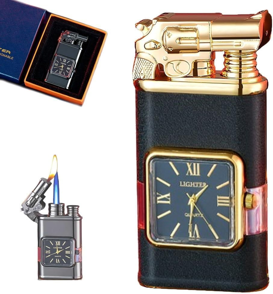 Cithway Windproof Dual-Flame Vintage Watch Lighter, Dual Flame Watch ...