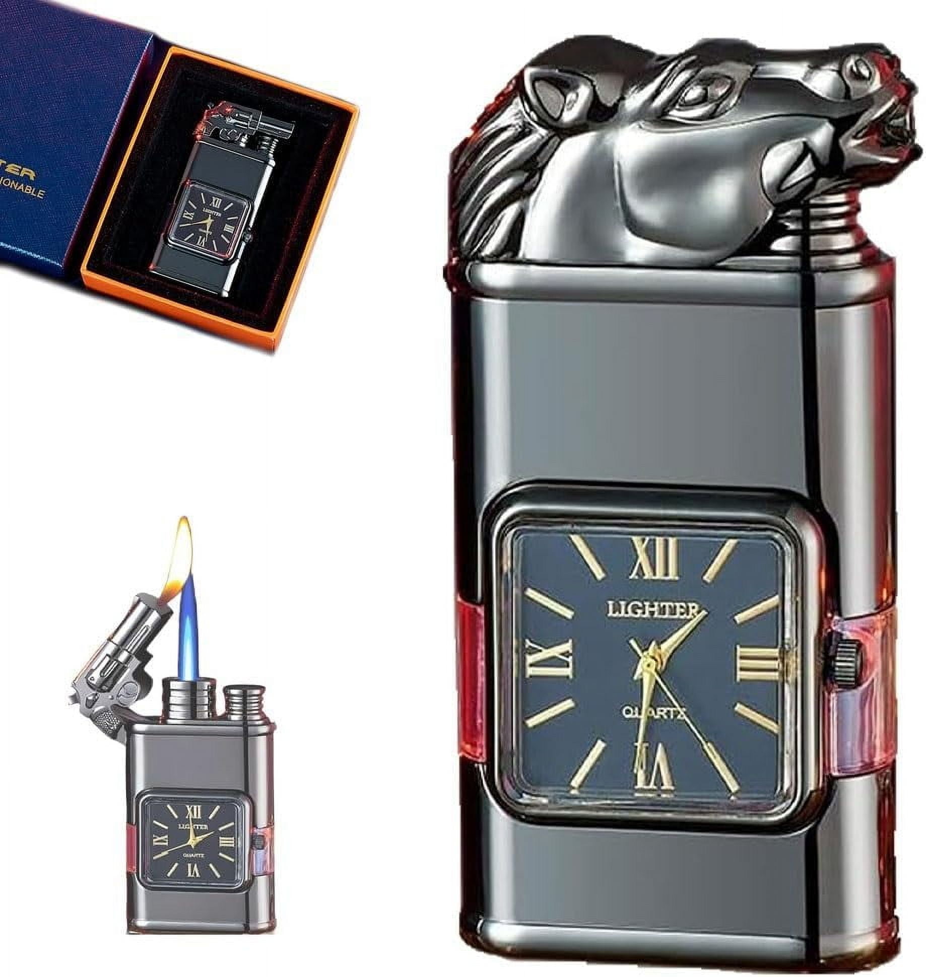 Cithway Windproof Dual-Flame Vintage Watch Lighter, Dual Flame Watch ...