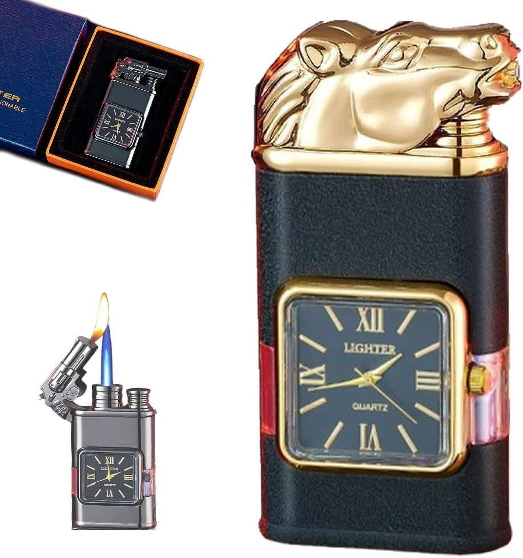 Cithway Windproof Dual-Flame Vintage Watch Lighter, Dual Flame Watch ...