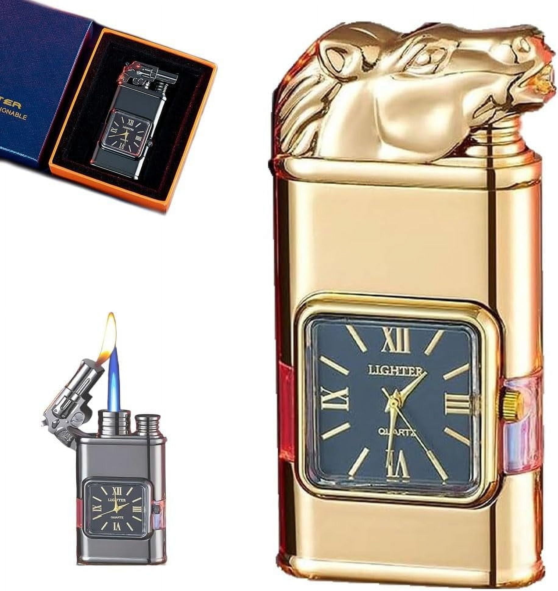 Cithway Windproof Dual-Flame Vintage Watch Lighter, Dual Flame Watch ...