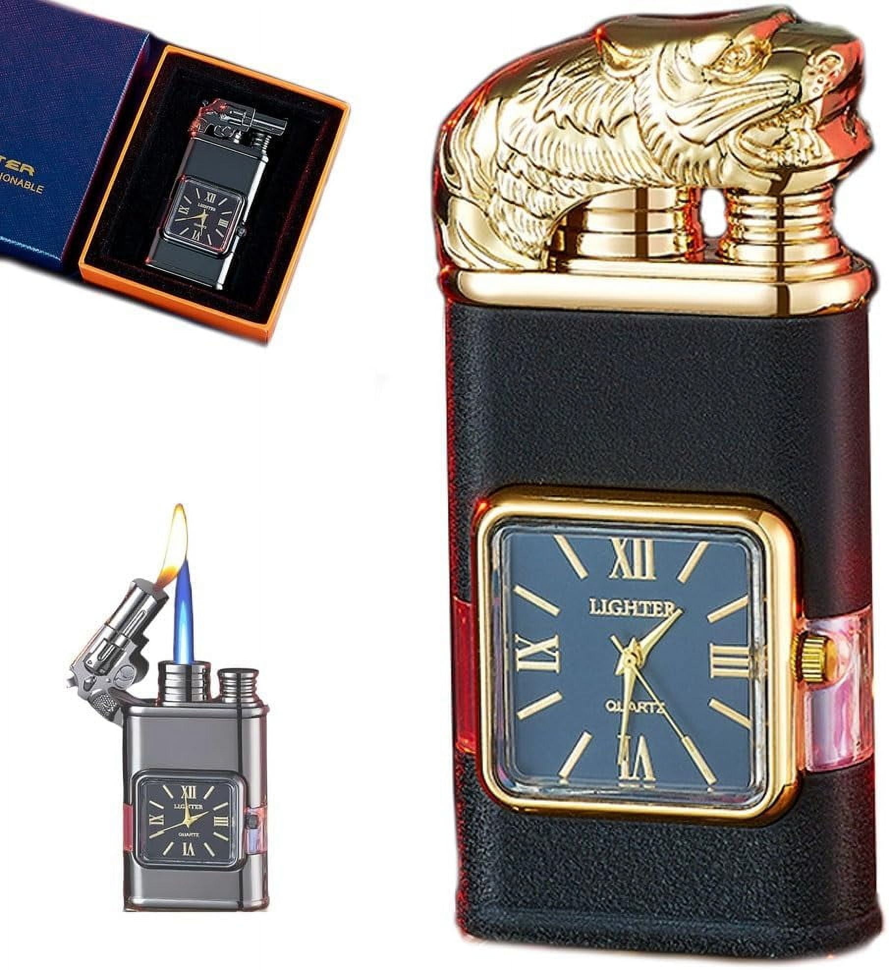Cithway Windproof Dual-Flame Vintage Watch Lighter, Dual Flame Watch ...