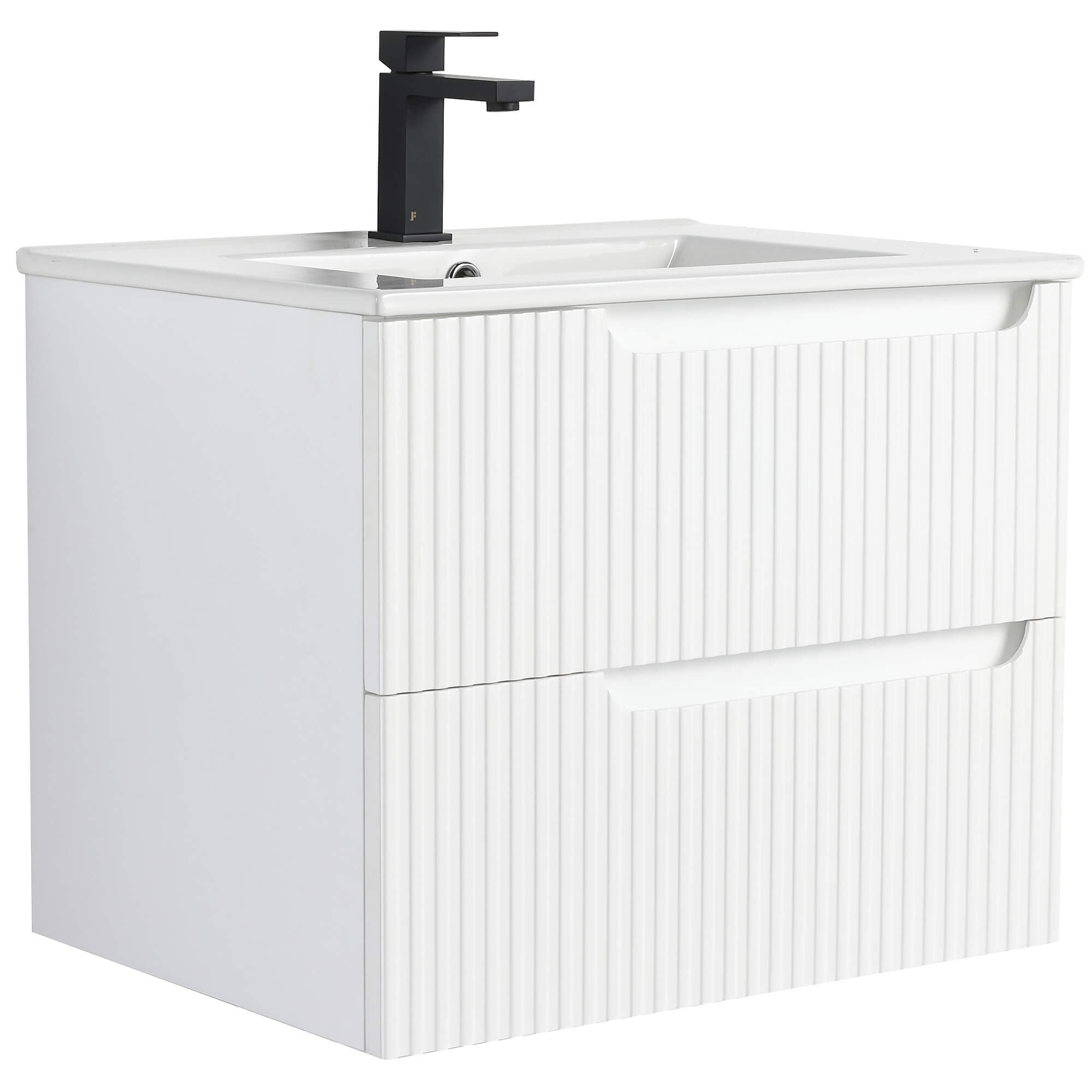 Citiscape Modern Bathroom Vanity with Textured Drawer Fronts 24" Wide ...
