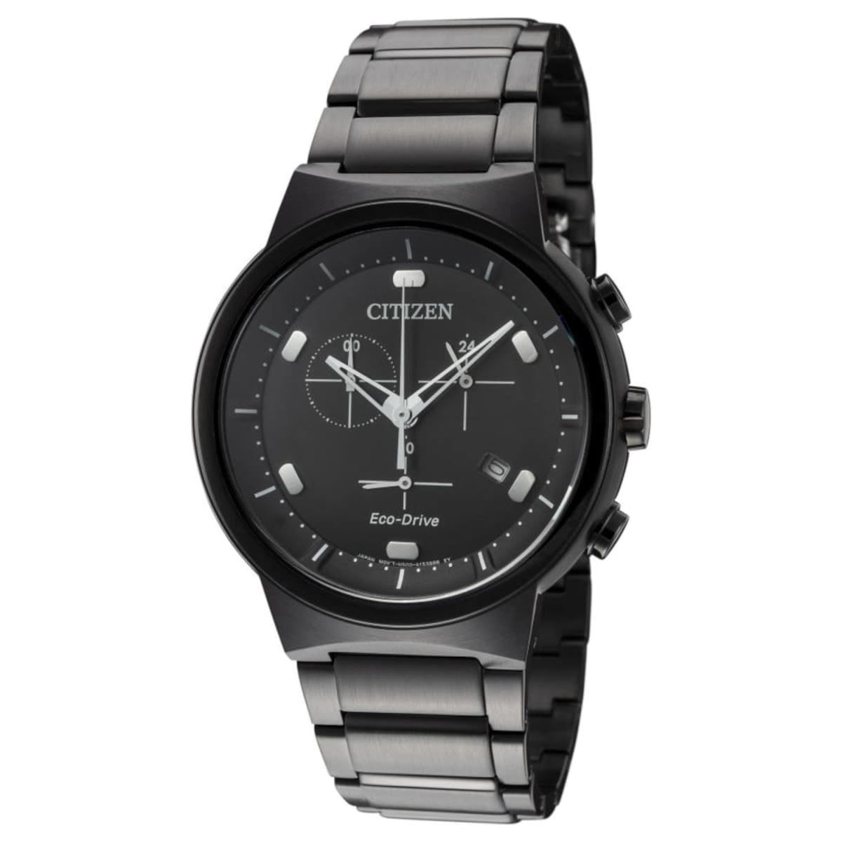 Citizen AT240587E Mens EcoDrive Paradex Black IonPlated Stainless Steel ...
