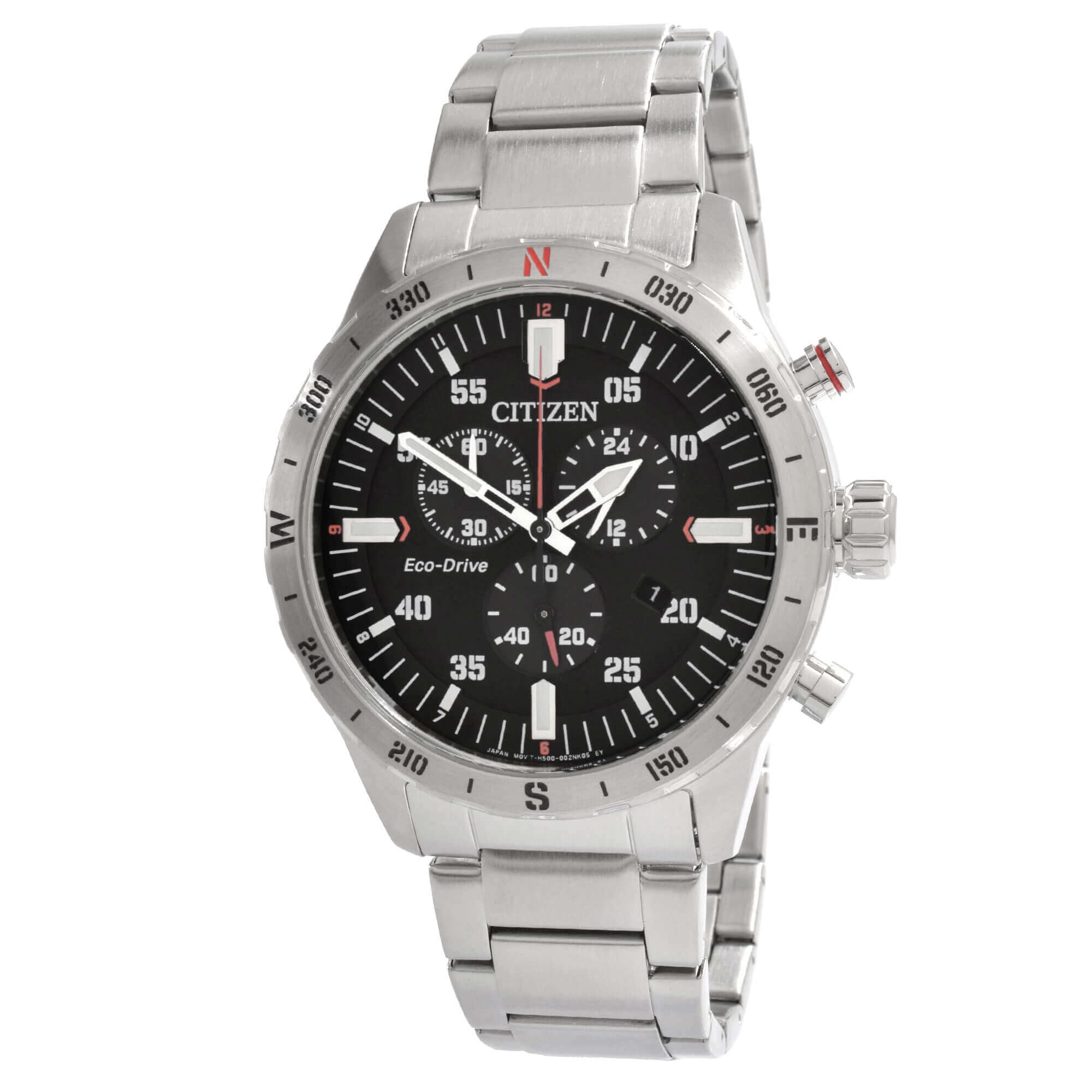 Citizen AT2520-89E Men's Black Dial Eco-Drive Chronograph Watch ...