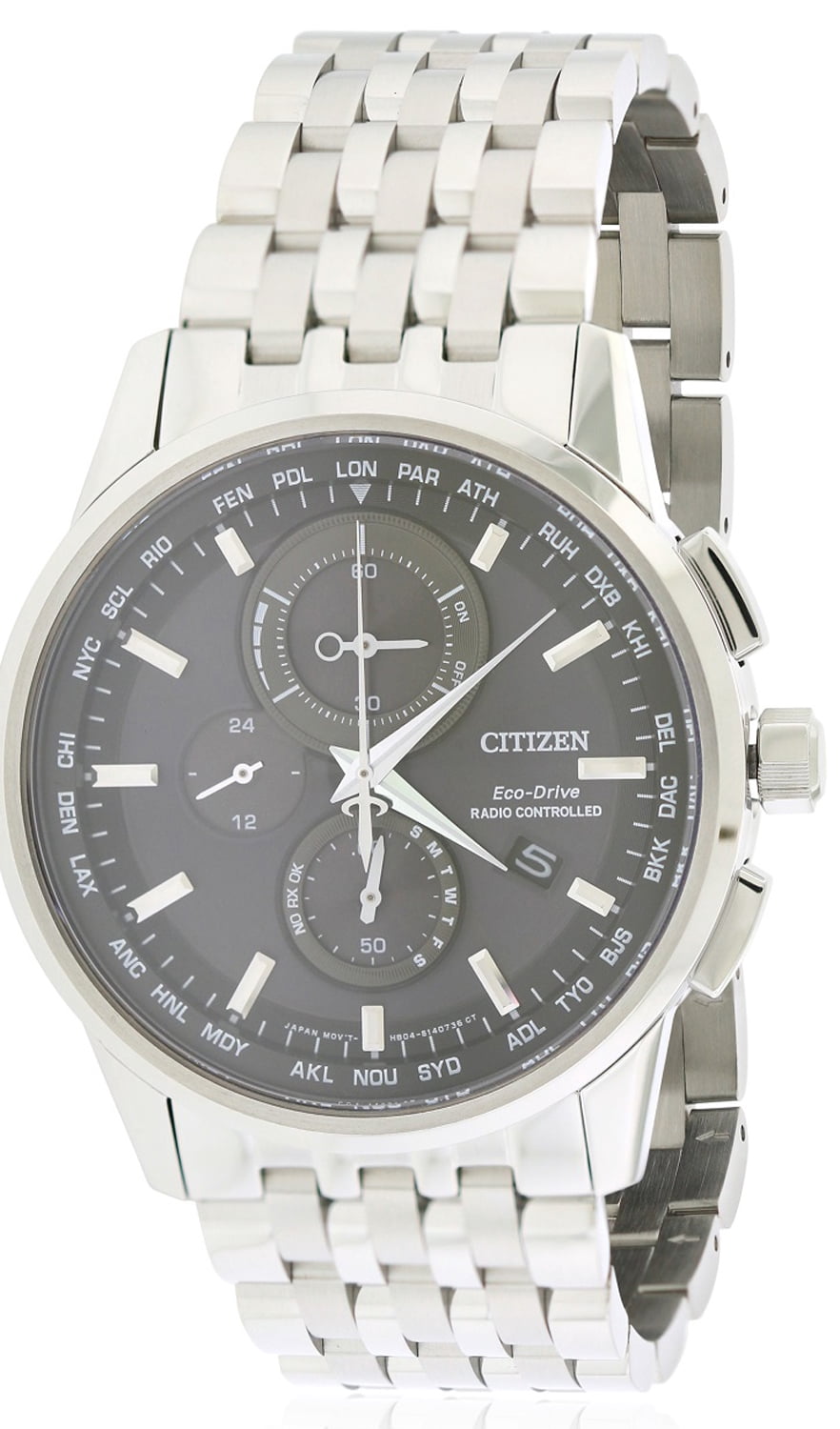 Citizen AT8110-53E Eco-Drive Male Stainless Steel Black 43MM Solar ...