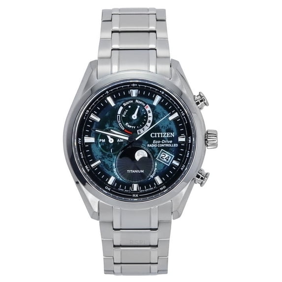 Citizen BY1010-81X Men's Eco-Drive Radio-Controlled Moon Phase Watch ...