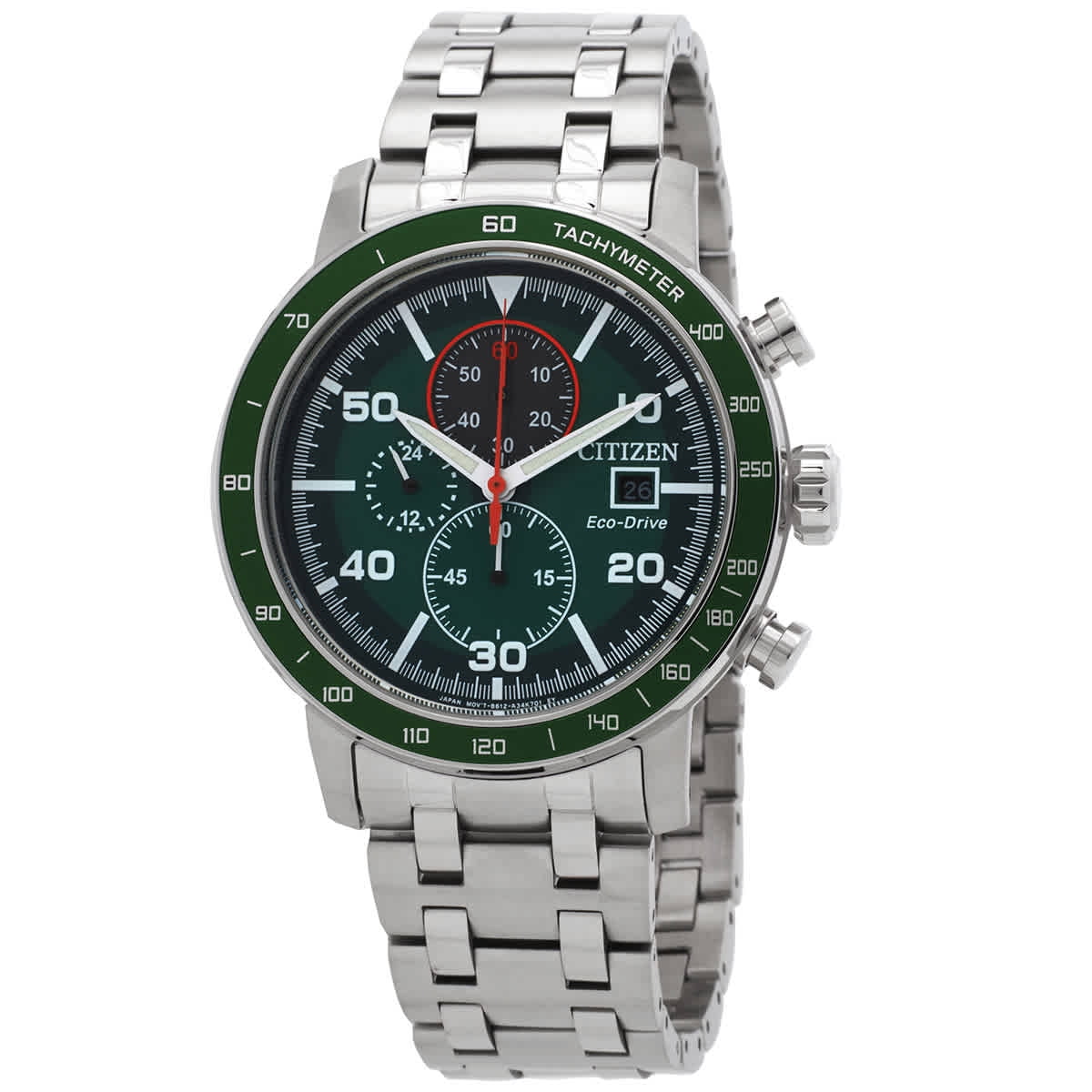 Citizen Brycen Chronograph Eco-Drive Green Dial Men's Watch CA0851-56X ...