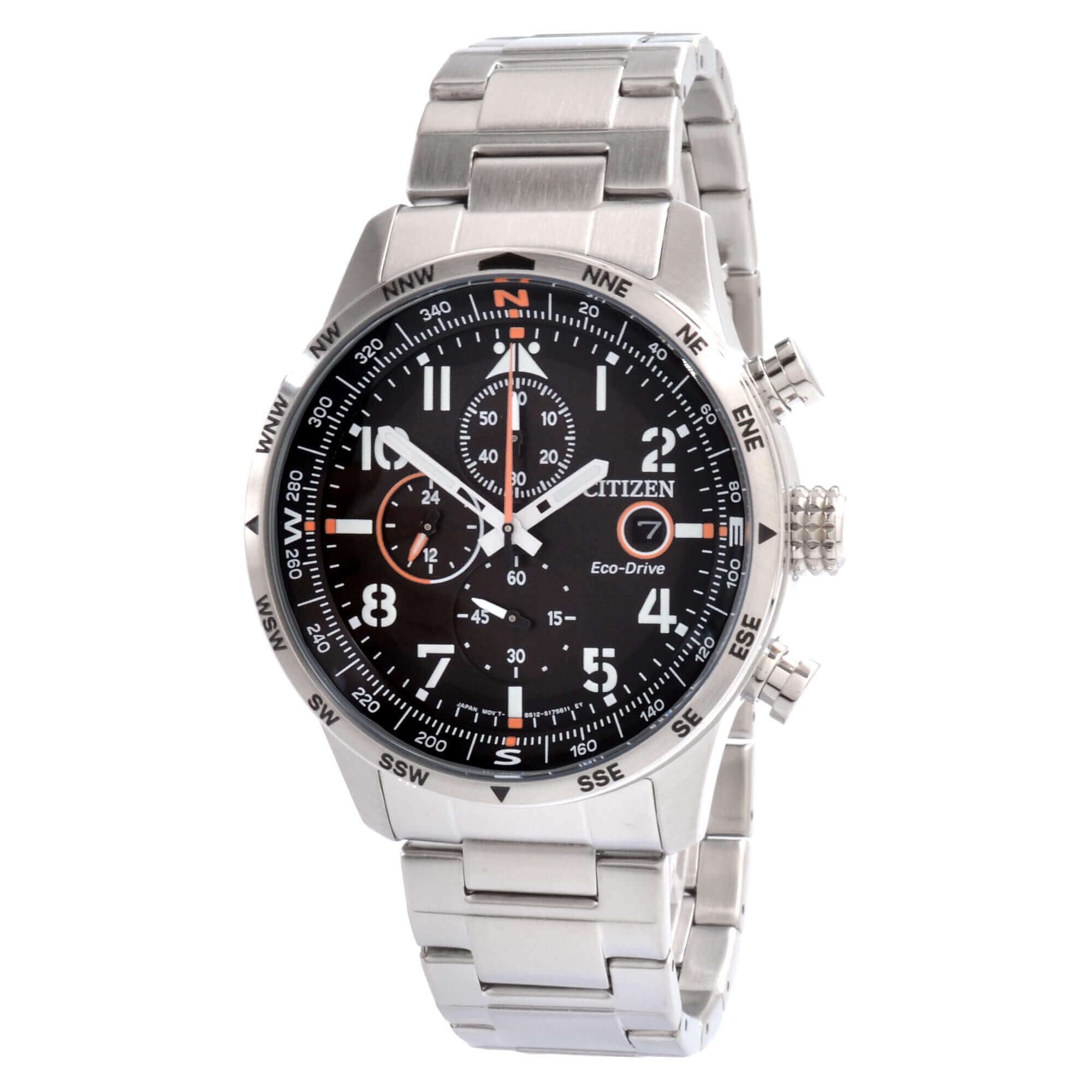 Citizen Eco-Drive Chronograph Stainless Steel Black Dial CA0790-83E ...