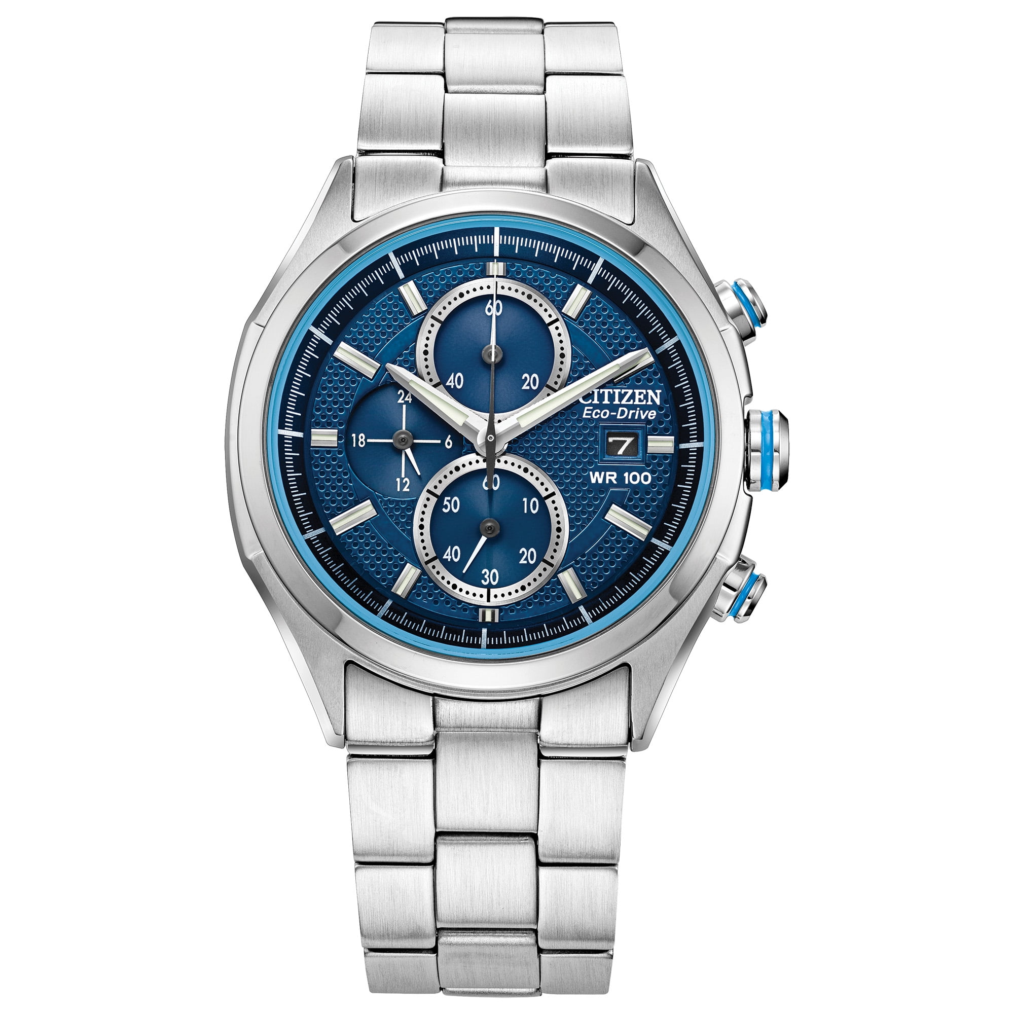 Citizen Chronograph Blue Dial Stainless Steel Men's Watch CA0430-54M ...