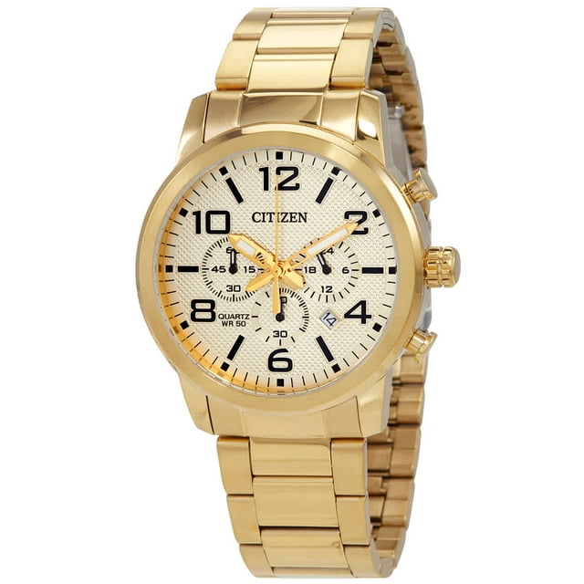 Citizen Chronograph Quartz Champagne Dial Men's Watch AN8052-55P - Walmart.com