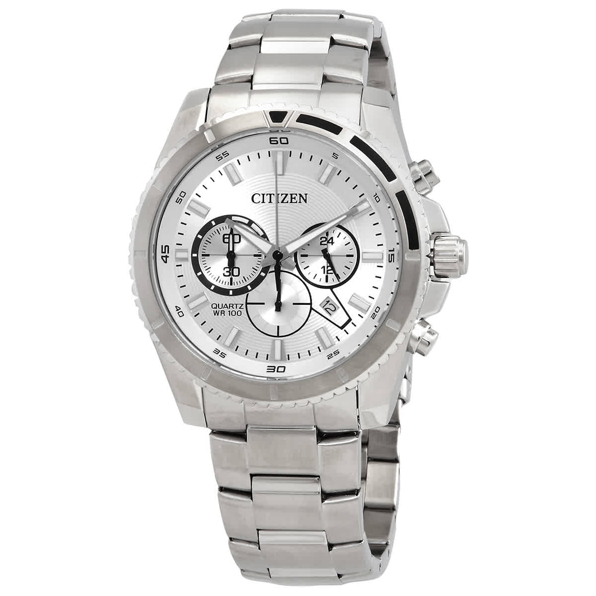 Citizen Chronograph Quartz Silver Dial Men's Watch AN8200-50A - Walmart.com