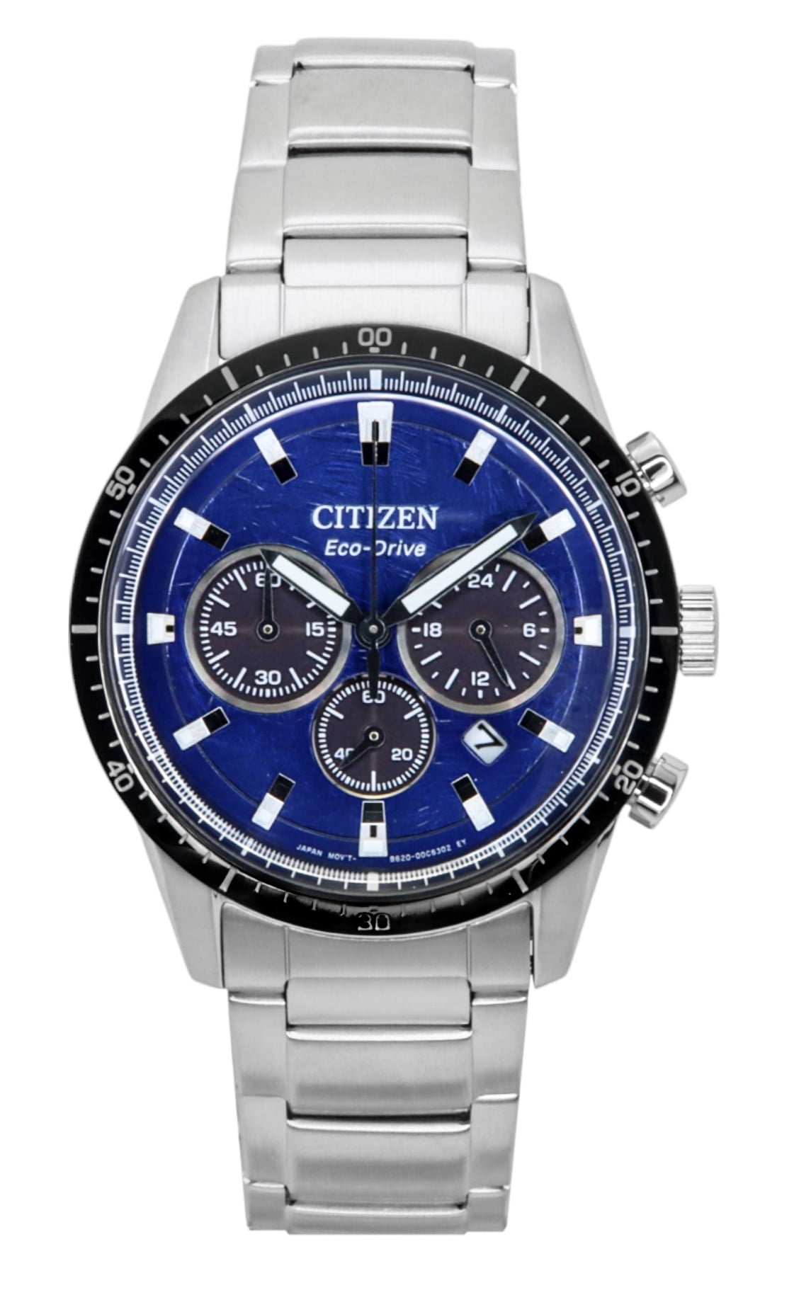 Citizen Eco-Drive Chronograph Stainless Steel Blue Dial CA4624-56L 100M ...