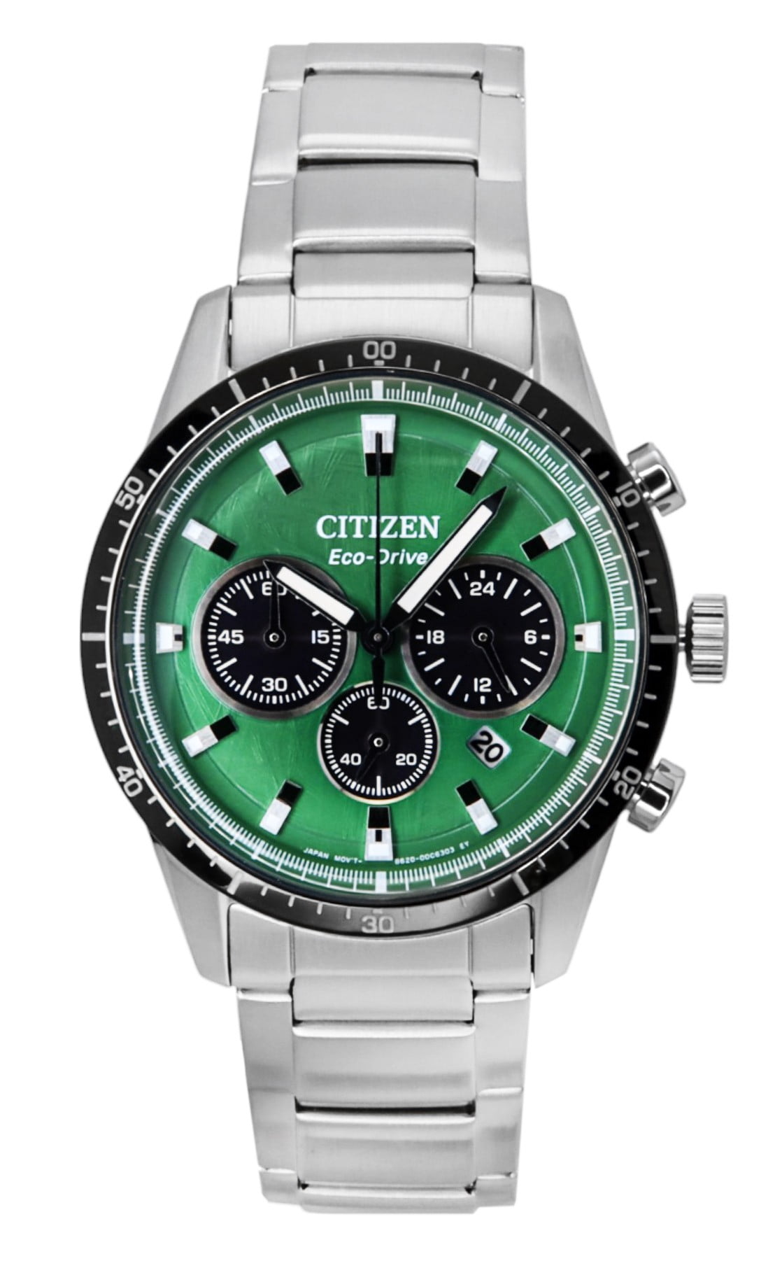 Citizen Eco-Drive Chronograph Stainless Steel Green Dial CA4624-56X ...