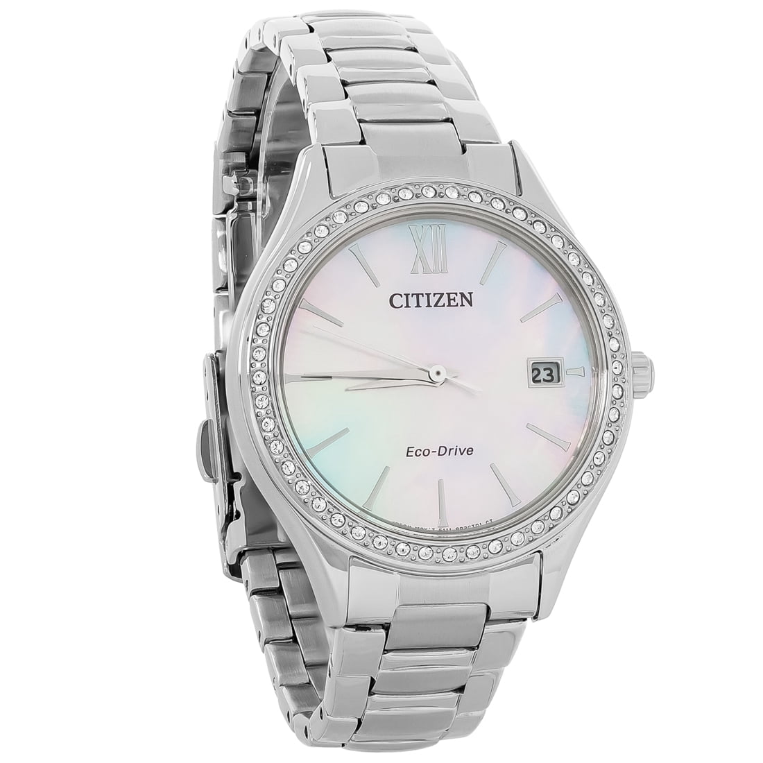 Citizen Eco Drive Classic Women's Stainless Steel Crystal Watch EO1181 ...
