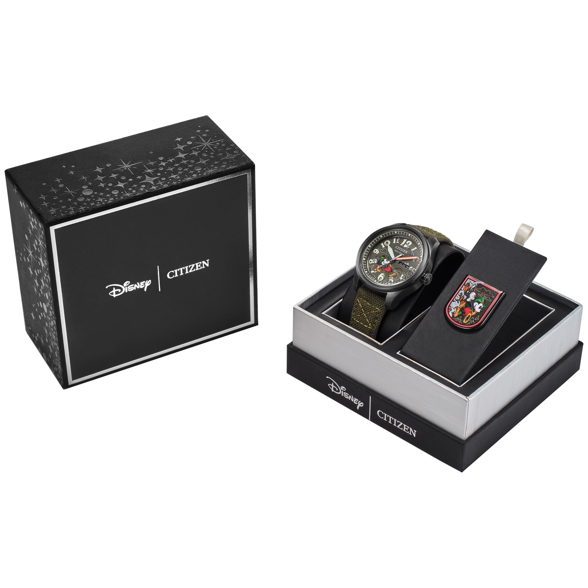 Citizen Eco-Drive Men's Disney Alpine Mickey Mouse Strap Boxed Set Watch with Pin - AW0148-47W ...
