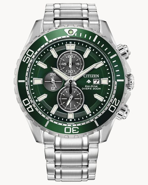 Citizen Eco-Drive Promaster Dive Green Dial and Stainless Steel ...