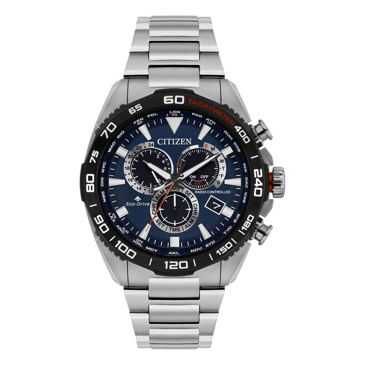 Citizen Eco-Drive Promaster Land Atomic Stainless Steel Quartz Mens ...