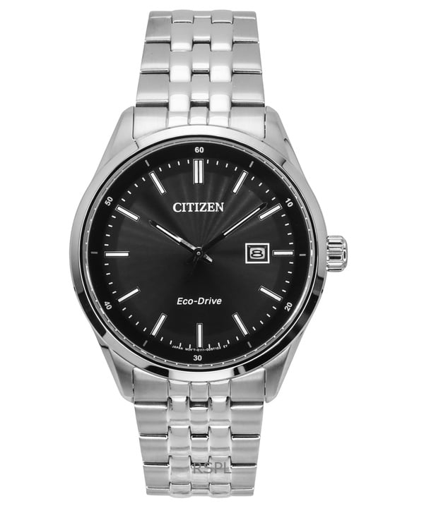Citizen Eco-Drive Stainless Steel Black Dial BM7560-59E 100M Men's ...