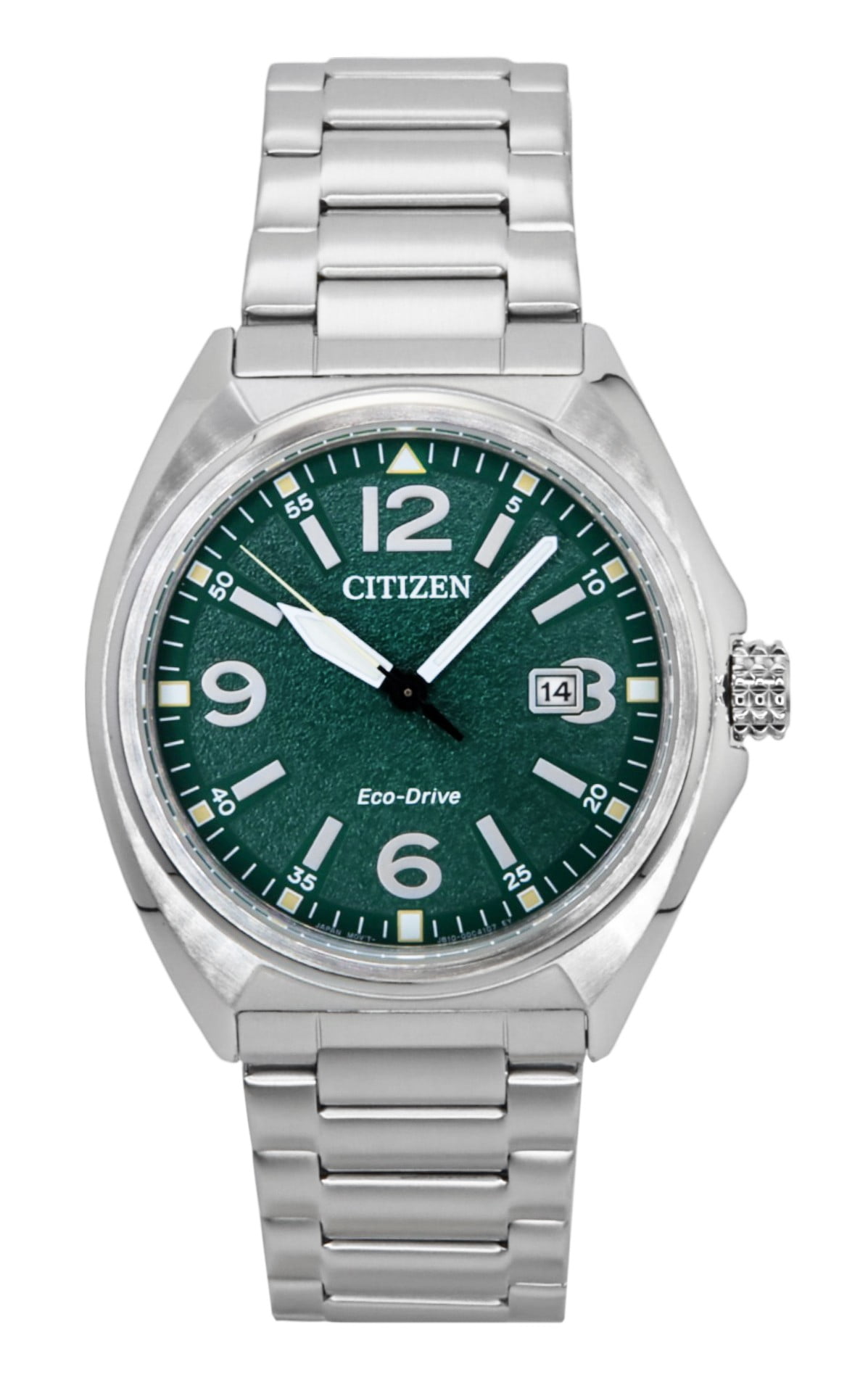 Citizen Eco-Drive Stainless Steel Green Dial AW1571-76X 100M Men's ...