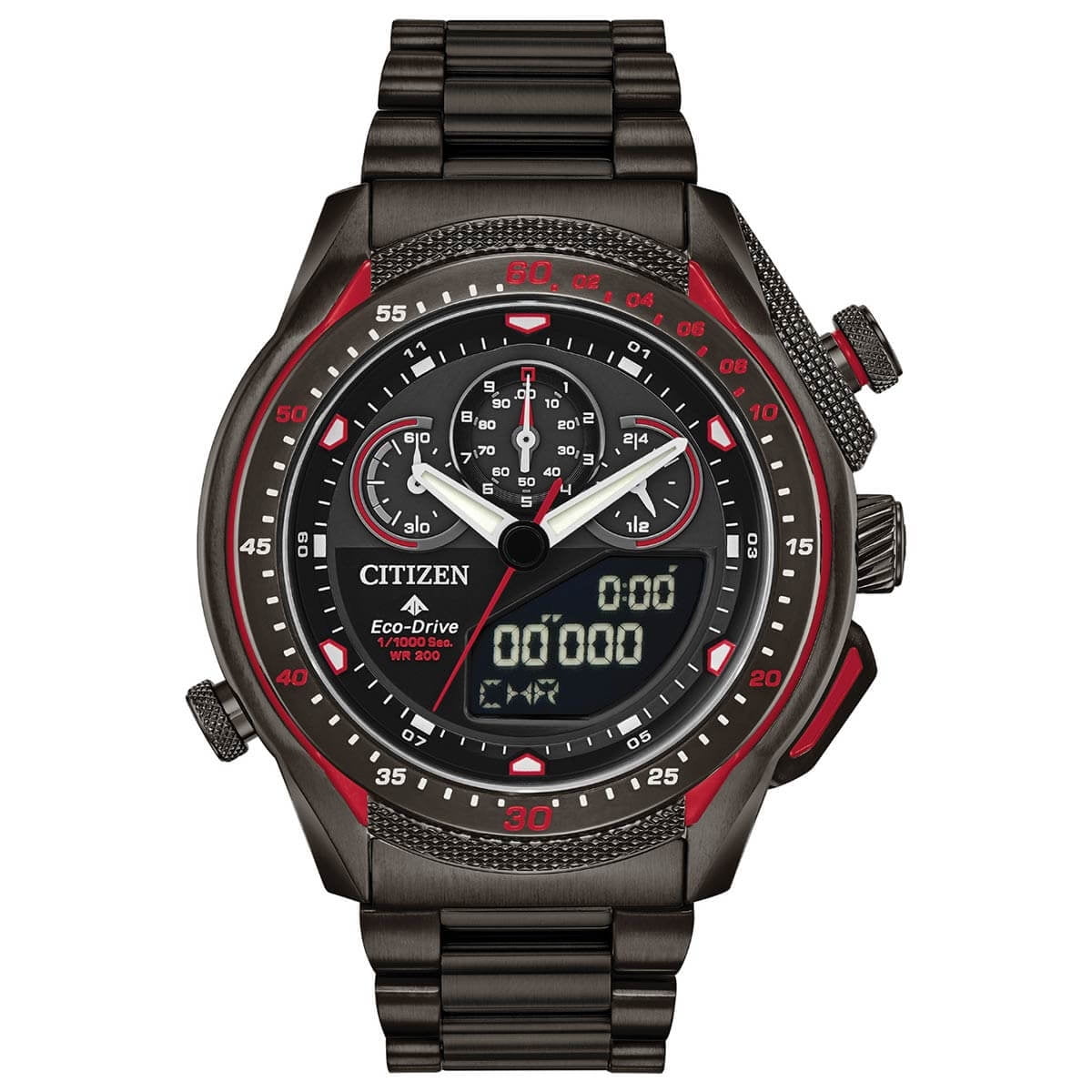 CITIZEN JW0137-51E Men's Promaster SST Black Bracelet Chrono Watch ...